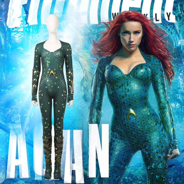 Aquaman Cosplay Costume Women Mera Costume | WISHINY