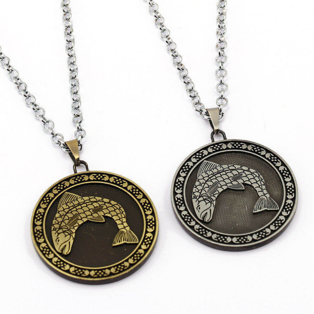 Personalized Game of Thrones House Tully Sigil Necklace | WISHINY